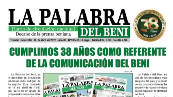 La Palabra del Beni: un patrimonio beniano que cumple 38 años de ...