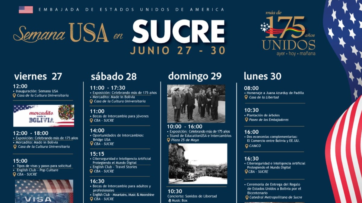 Semana USA: Por primera vez, Sucre será el escenario de celebración del ...
