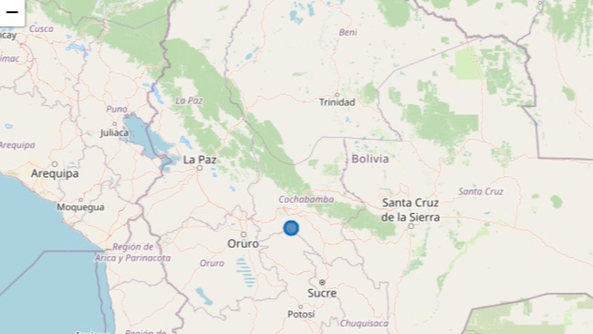 Se registra un sismo en Cochabamba de magnitud 4,6 con epicentro en la ...